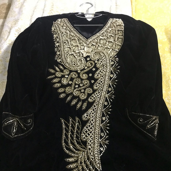 Dresses | Black Velvet Gorgeous Turkish Dress | Poshmark